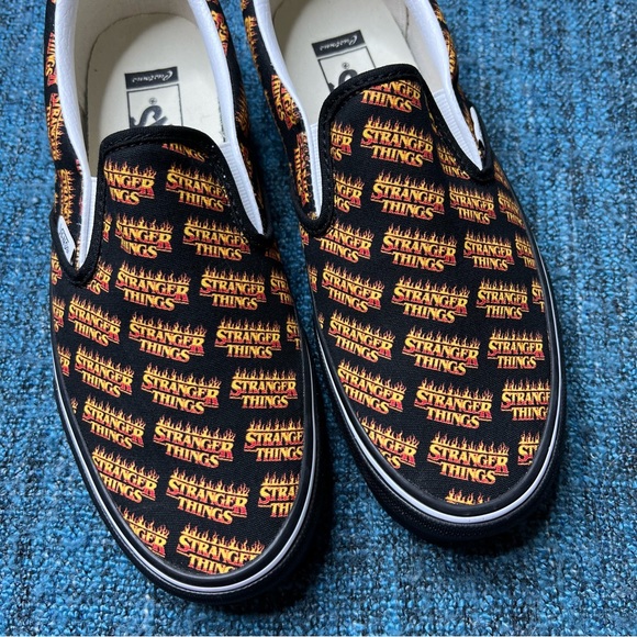 Vans | Shoes | Rare Vans X Stranger Things Custom Slip On Sneakers ...
